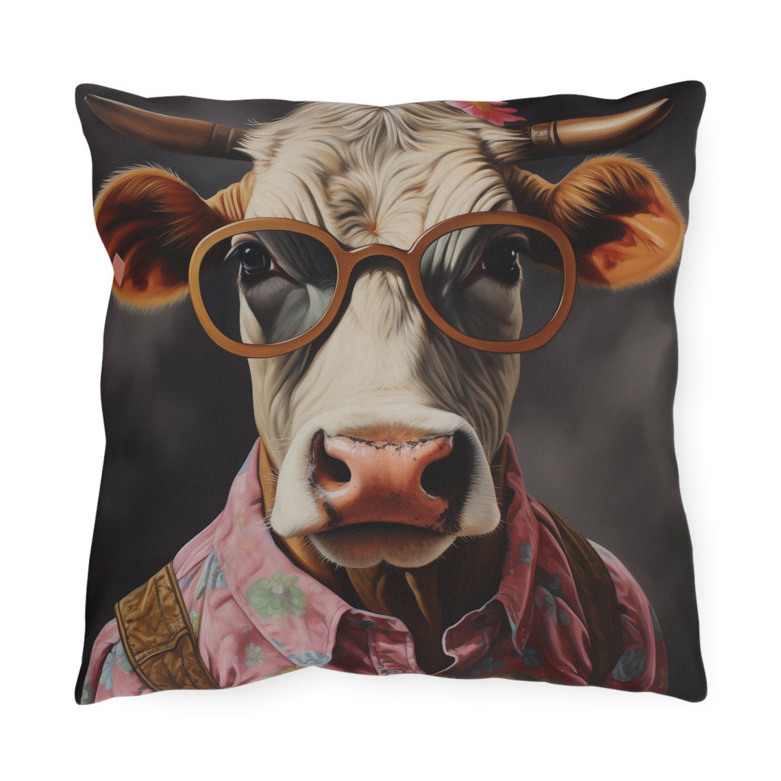 Cow Pillow Outdoor Cow Pillow Cow Print Pillow Cow Outdoor Decor Brown ...