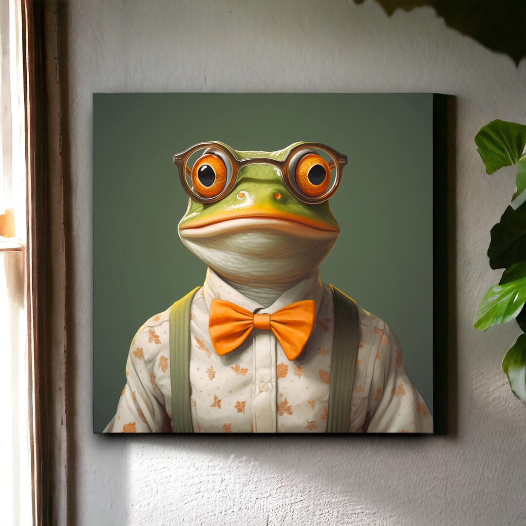 Urban Farm Frog Art Print | Cute Frog Gifts | Cute Frog Art | Vintage ...