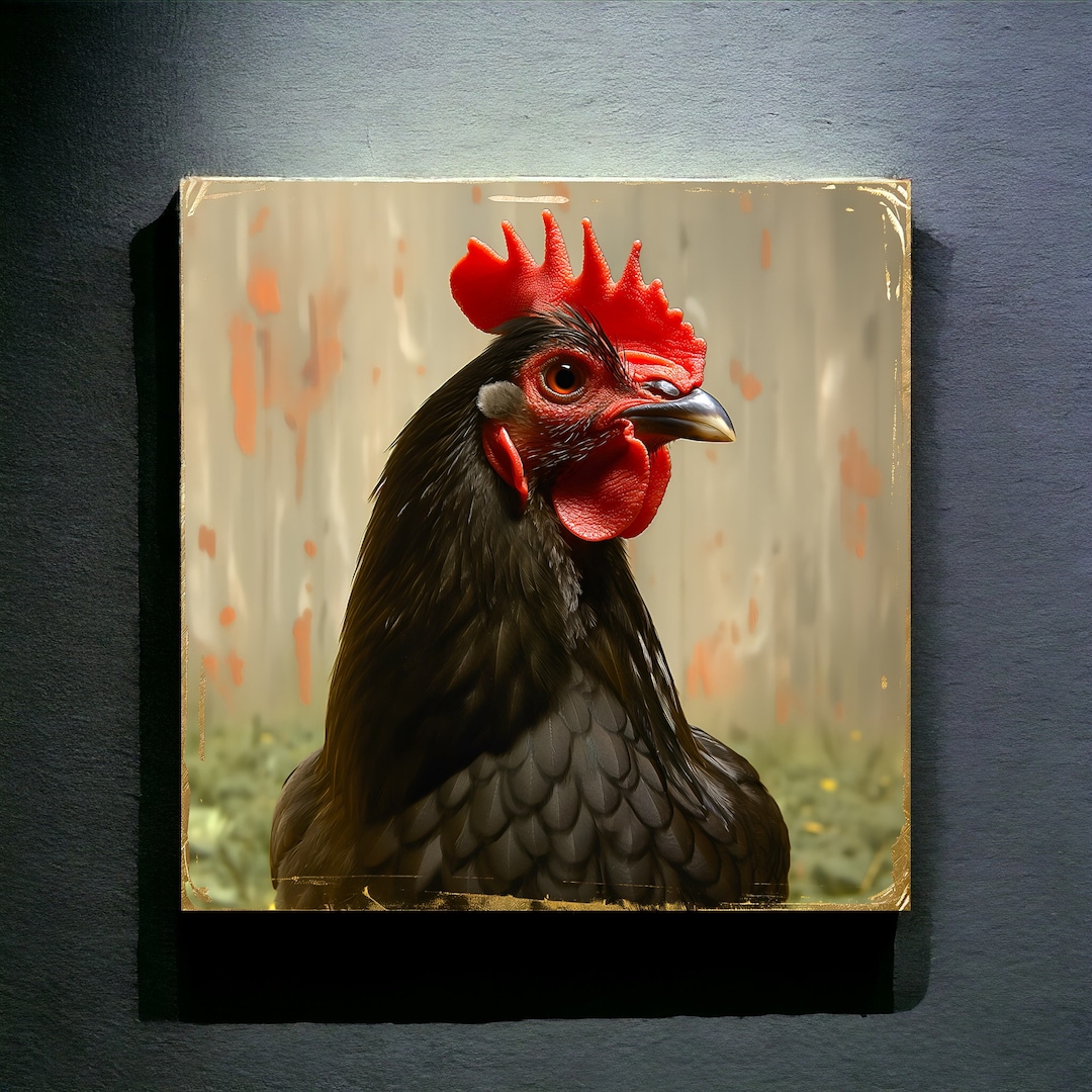 Urban Farm Black Chicken Decor | Chicken Lovers Gift | Chicken Wall Art ...