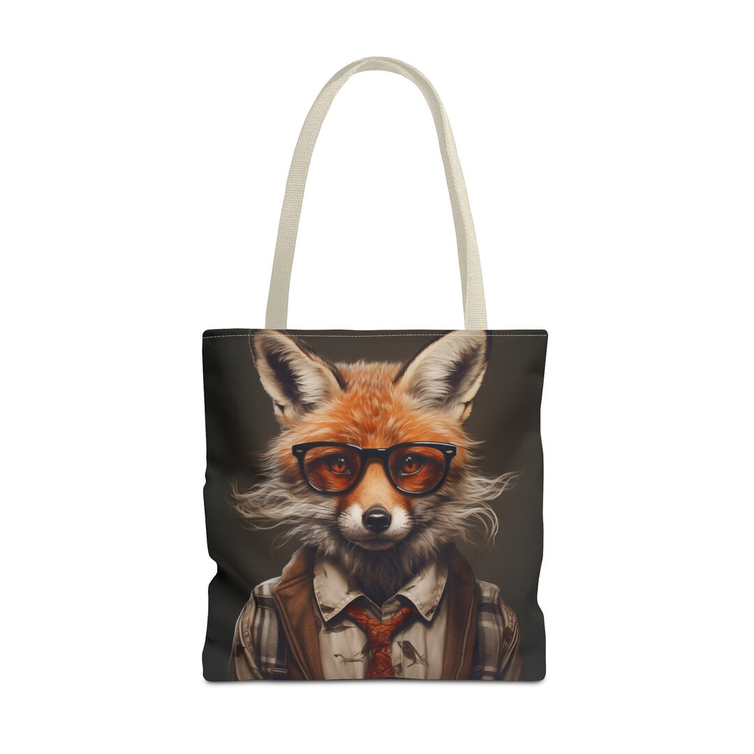 Fox Tote Bag | Fox Print Bag | Fox Bag | Fox Shoulder Bag | Fox Gift ...