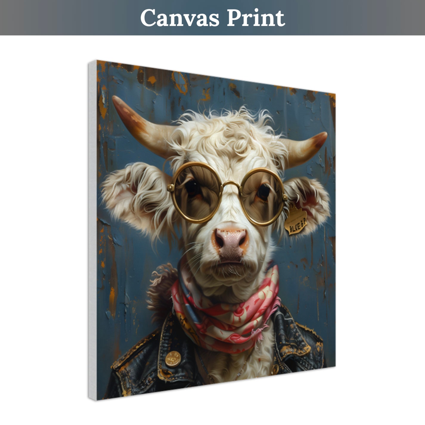 Urban Farm Longhorn Art | Cow Portrait | Cow Artwork | Cow Wall Art ...