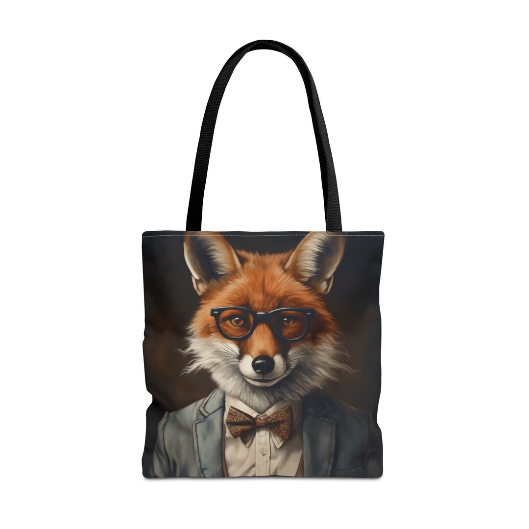 Fox Print Bag Fox Tote Bag Fox Bag Fox Shoulder Bag Fox Gift Fox Lover ...