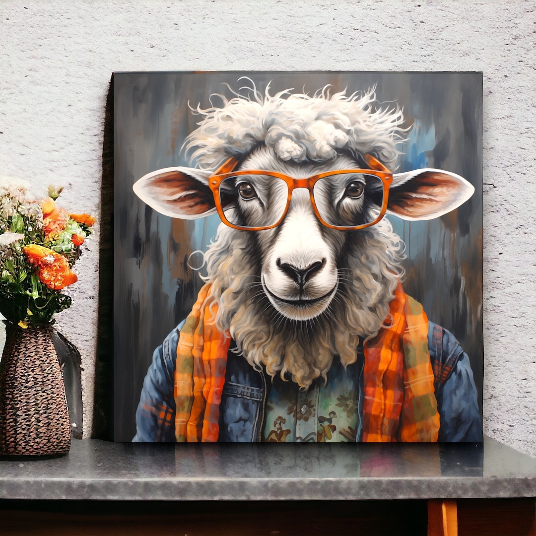 Urban Farm Sheep Print | Sheep Wall Art | English Sheep | Cute Sheep ...