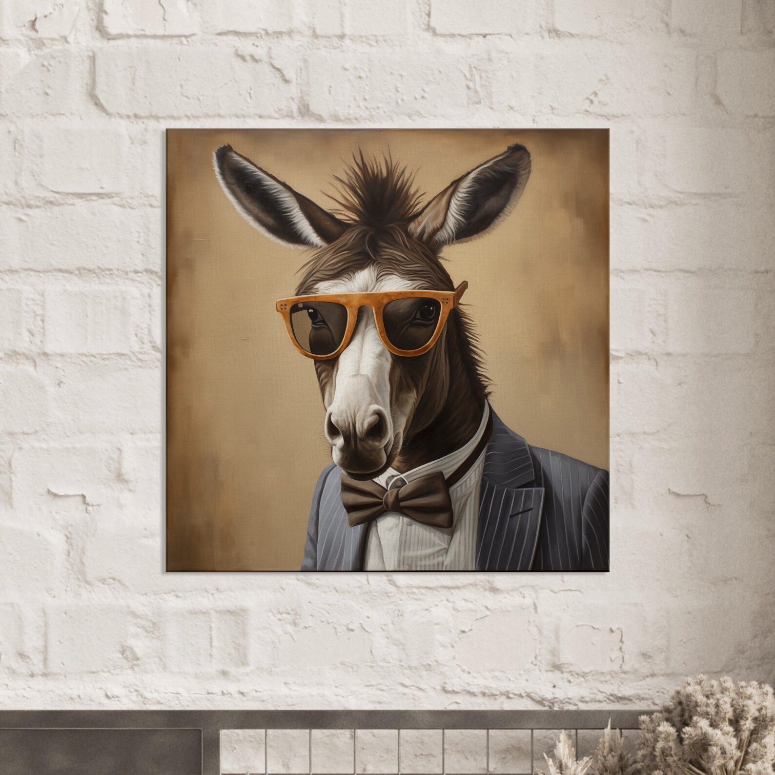 Urban Farm Donkey With Sunglasses | Donkey Print | Donkey Wall Art ...
