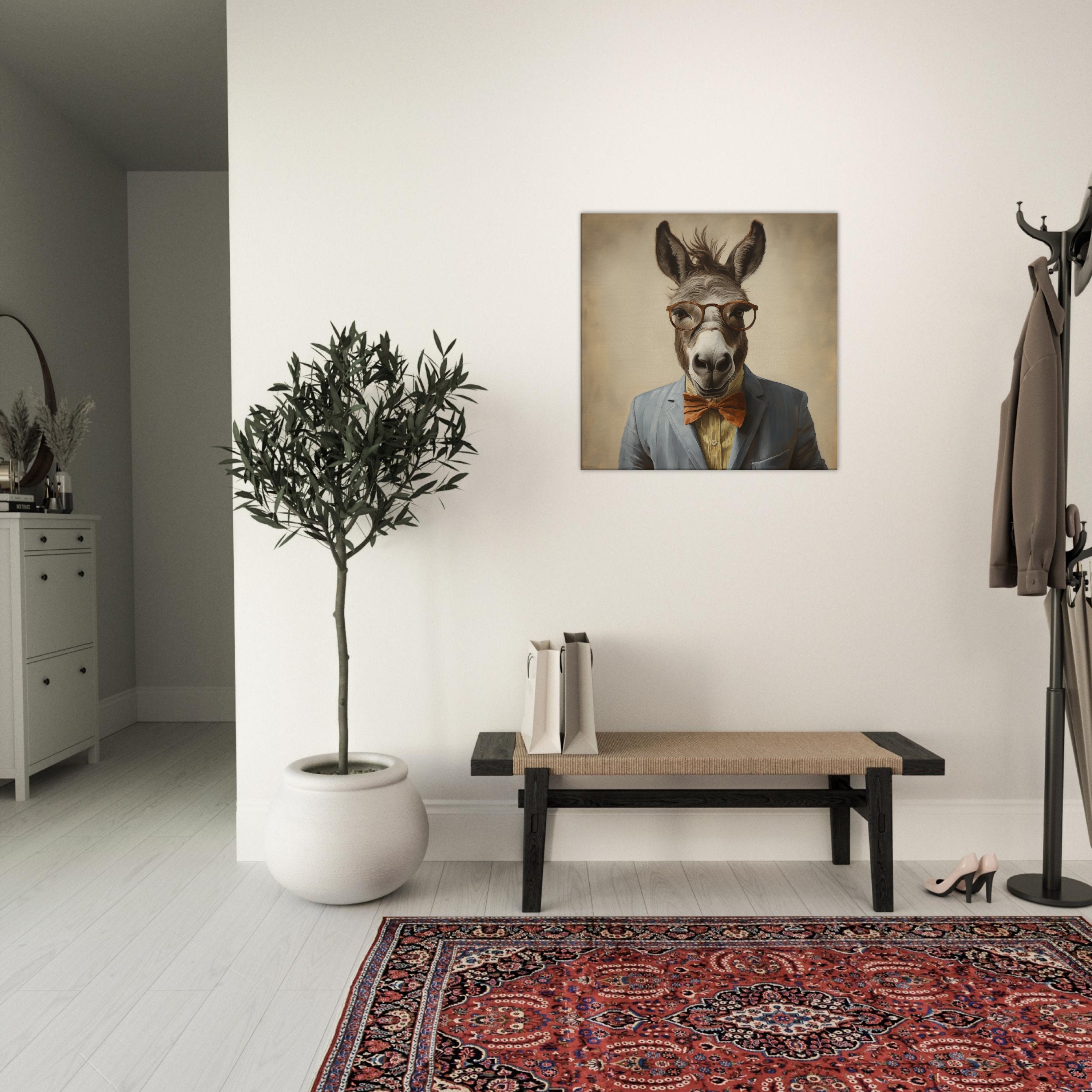 Urban Farm Donkey Art | Donkey Print | Donkey Wall Art | Donkey Gift ...