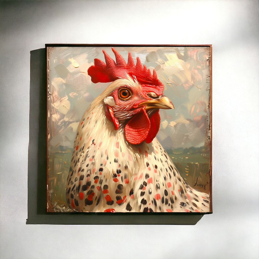 Urban Farm Chicken Print | Chicken Painting | Chicken Artwork ...