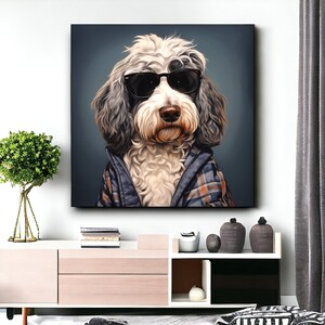 Urban Farm Sheepadoodle Art | Sheepadoodle Print | Sheep Dog Wall Art ...