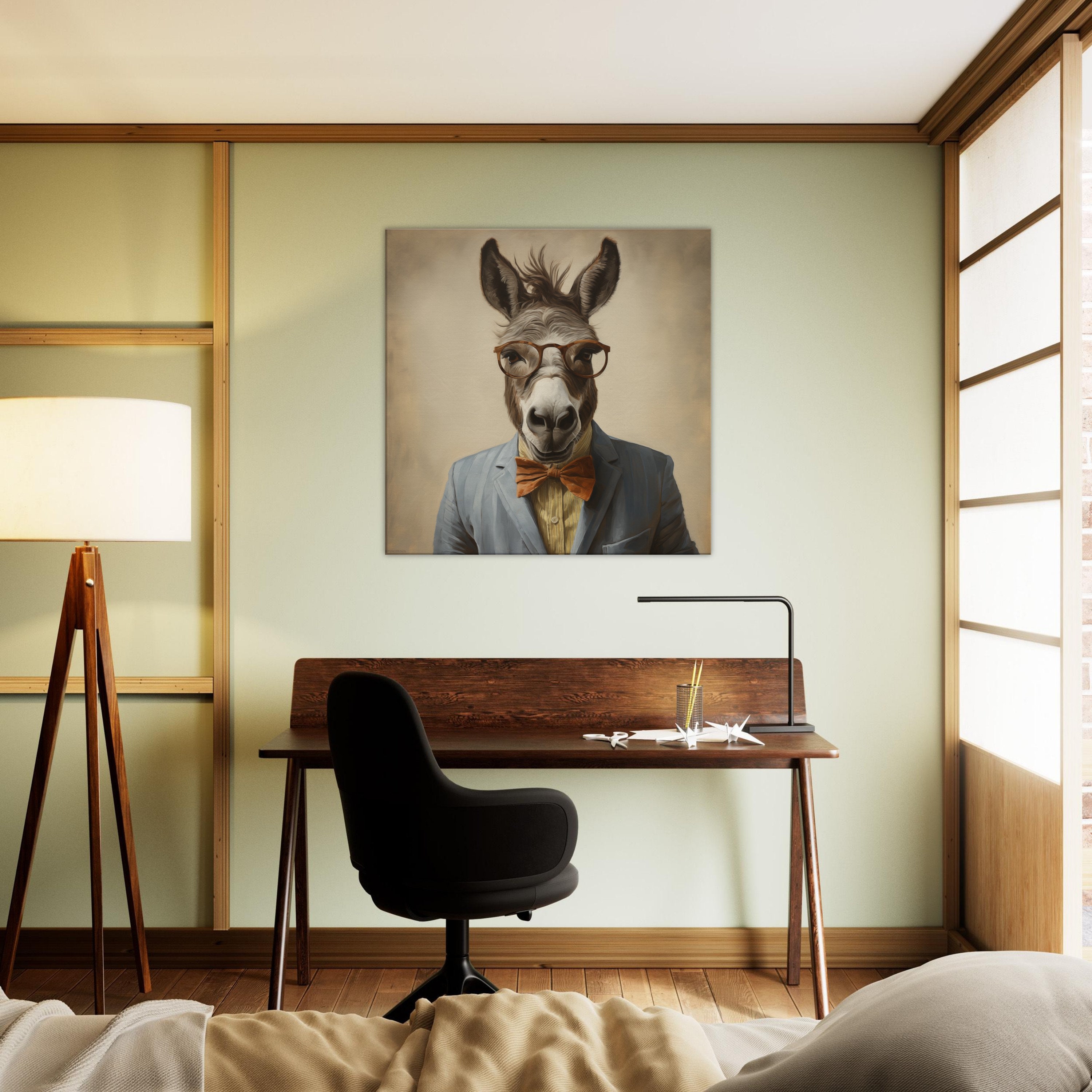 Urban Farm Donkey Art | Donkey Print | Donkey Wall Art | Donkey Gift ...