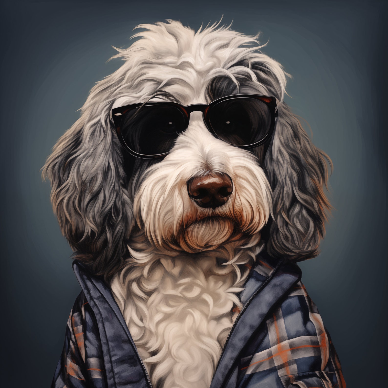 Urban Farm Sheepadoodle Art | Sheepadoodle Print | Sheep Dog Wall Art ...