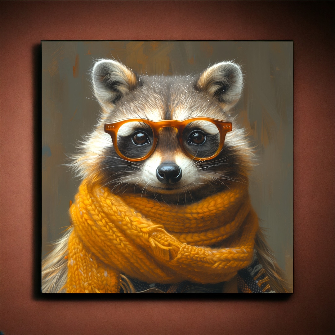 Urban Farm Raccoon Art | Cute Raccoon | Raccoon Gift | Racoon | Racoon ...
