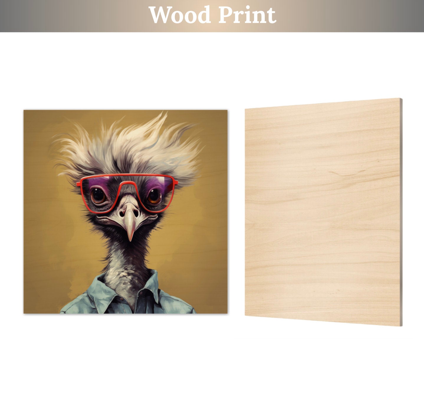 Urban Farm Emu Art | Colorful Animal Portrait | Animal Portrait ...