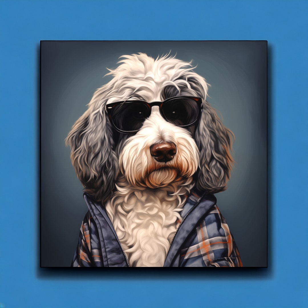 Urban Farm Sheepadoodle Art | Sheepadoodle Print | Sheep Dog Wall Art ...