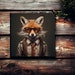 Urban Farm Victorian Fox | Fox Artwork | Victorian Animal Portrait ...