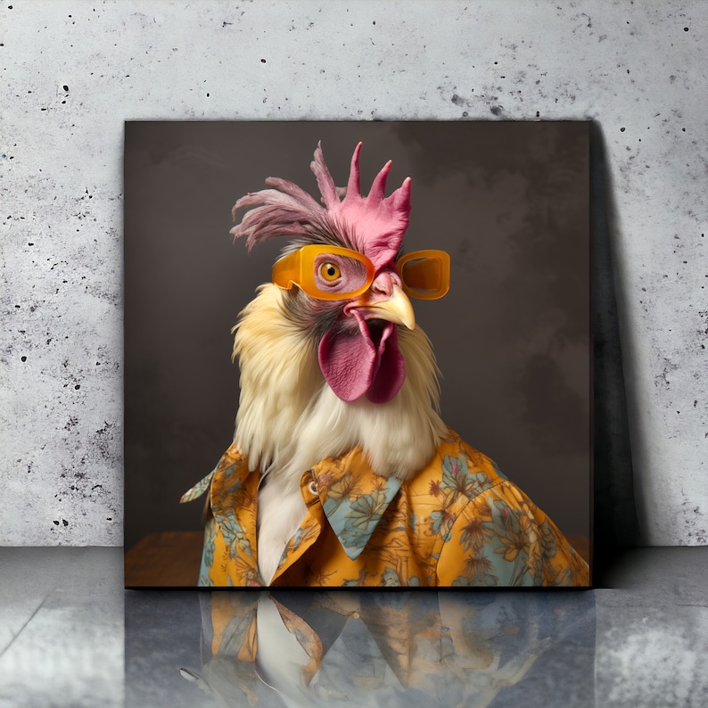 Urban Farm Rooster Decor | Rustic Rooster Wall Art | Rooster Painting ...