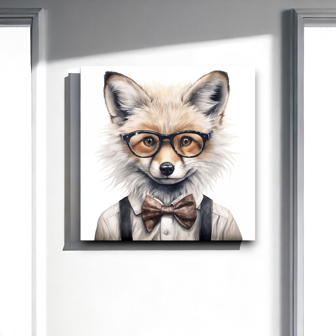 Urban Farm Arctic Fox | Dapper Fox | Arctic Animals Wall Art | Fox ...