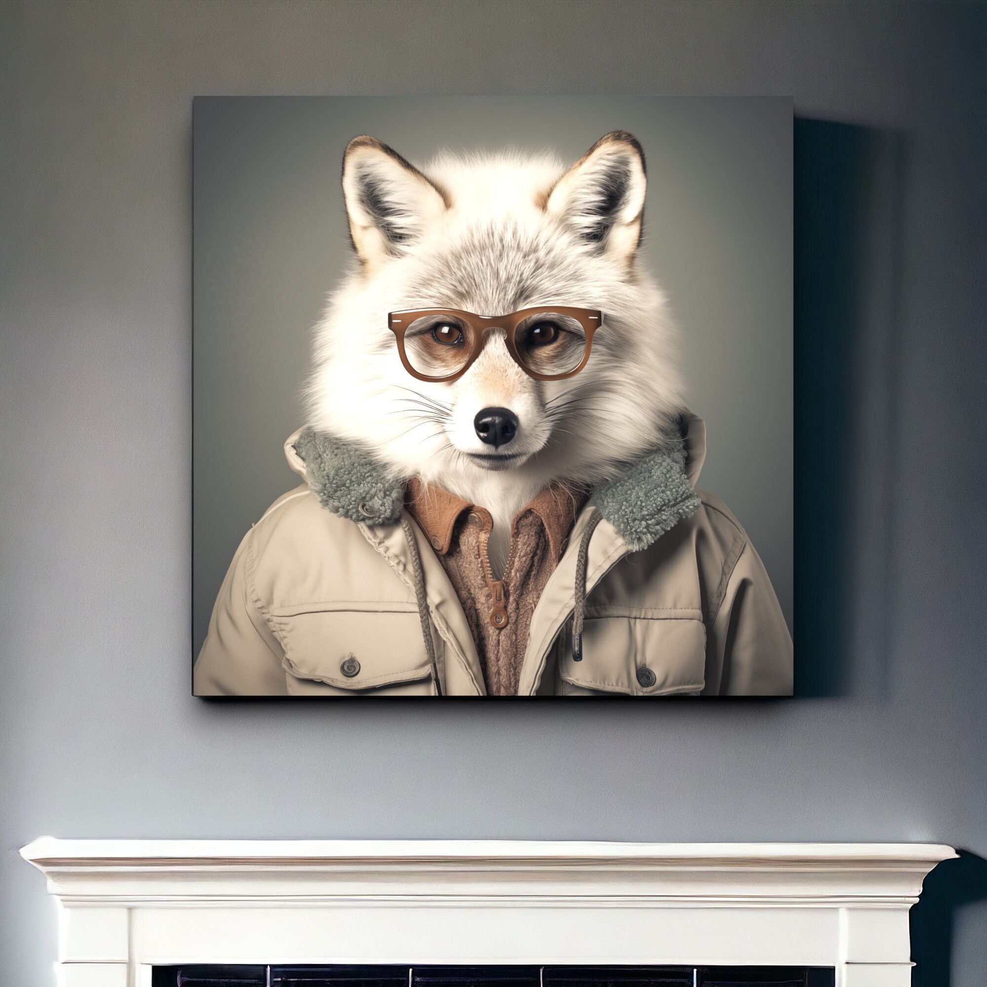 Urban Farm Fox Artwork | Victorian Fox | Victorian Animal Portrait ...