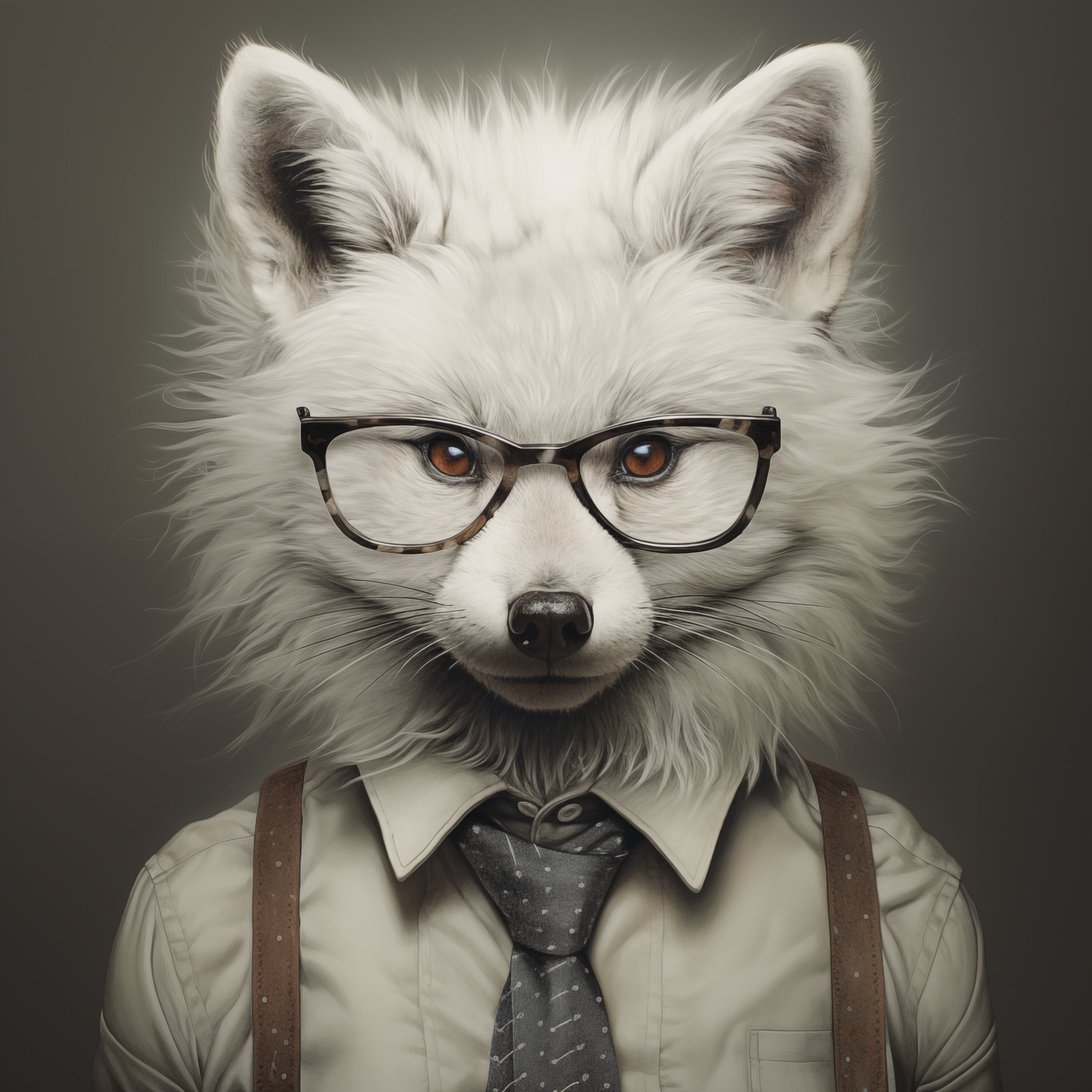 Urban Farm Arctic Fox Arctic Animals Wall Art Dapper Fox Arctic Animals ...