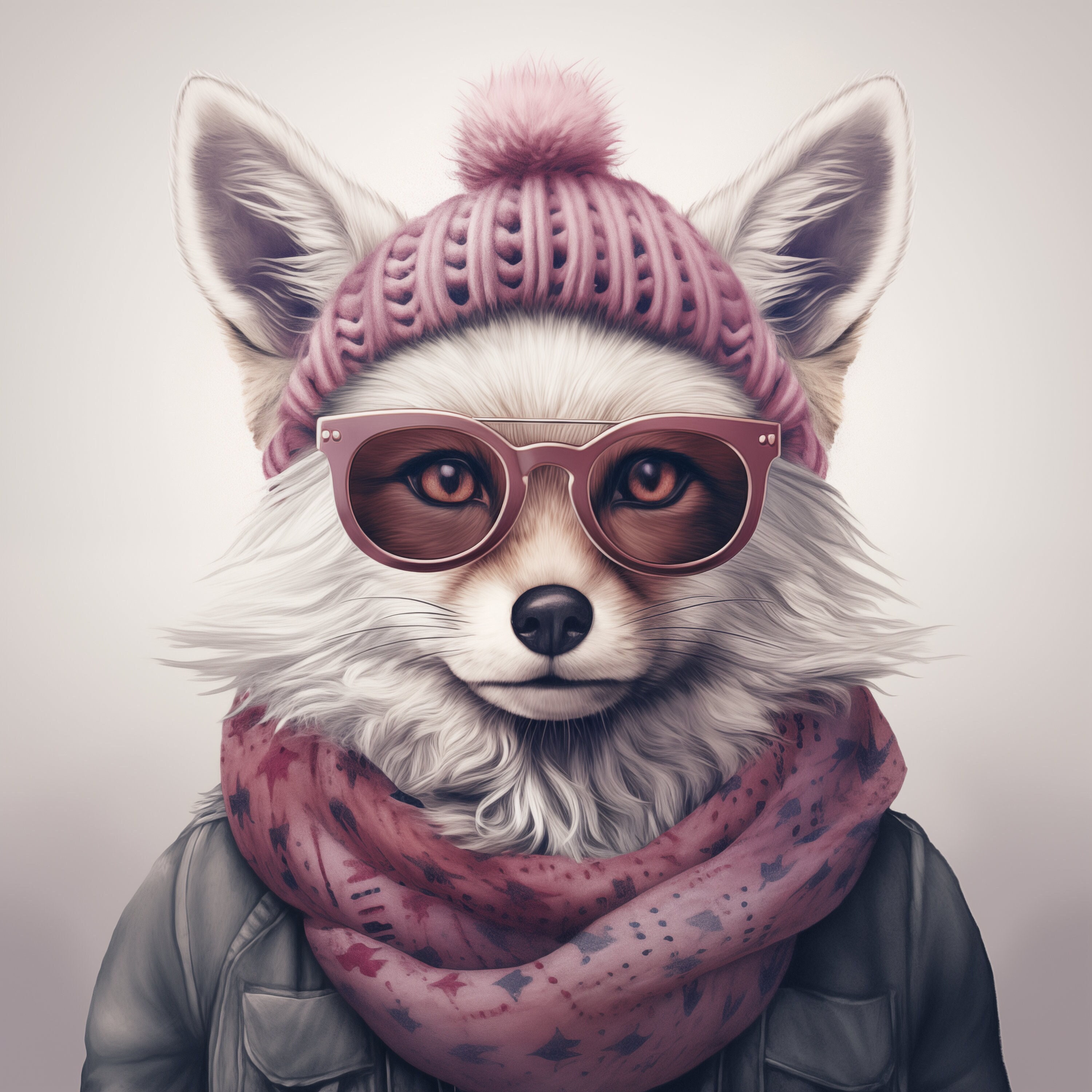 Urban Farm Arctic Fox | Fox Wall Art | Arctic Animals Wall Art ...