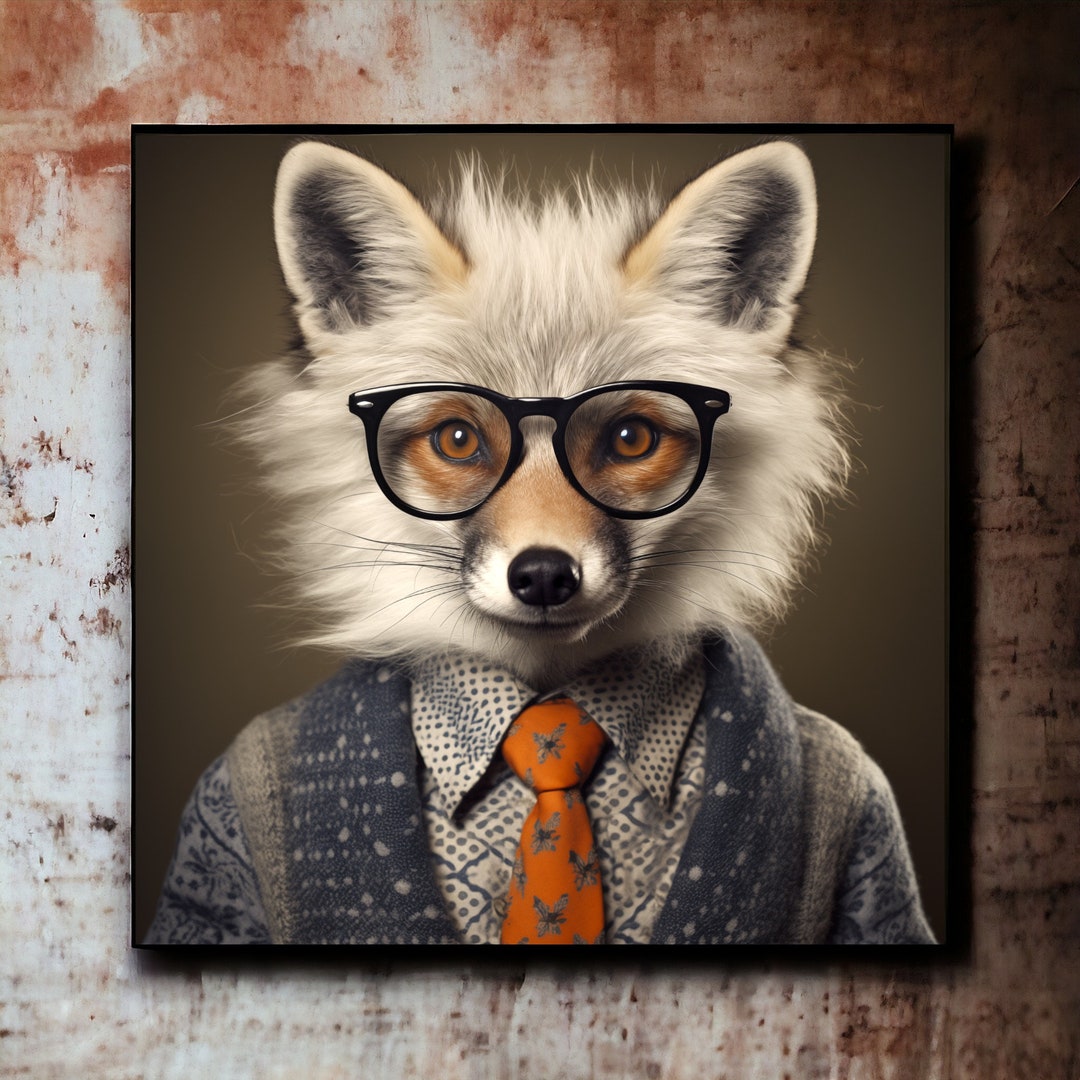 Urban Farm White Fox | Victorian Fox | Arctic Fox | Fox Artwork | Fox ...