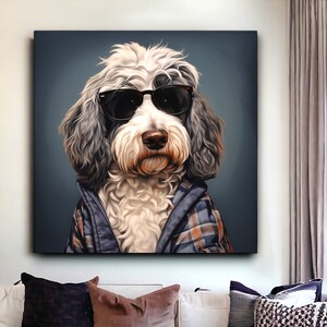 Urban Farm Sheepadoodle Art | Sheepadoodle Print | Sheep Dog Wall Art ...
