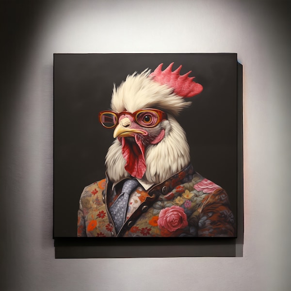 Rooster Portrait - Etsy