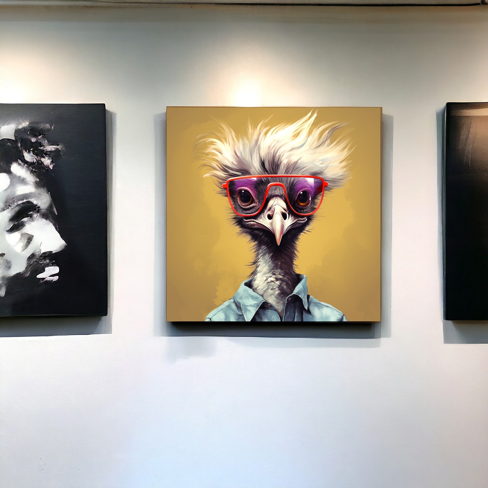 Urban Farm Emu Art | Colorful Animal Portrait | Animal Portrait ...