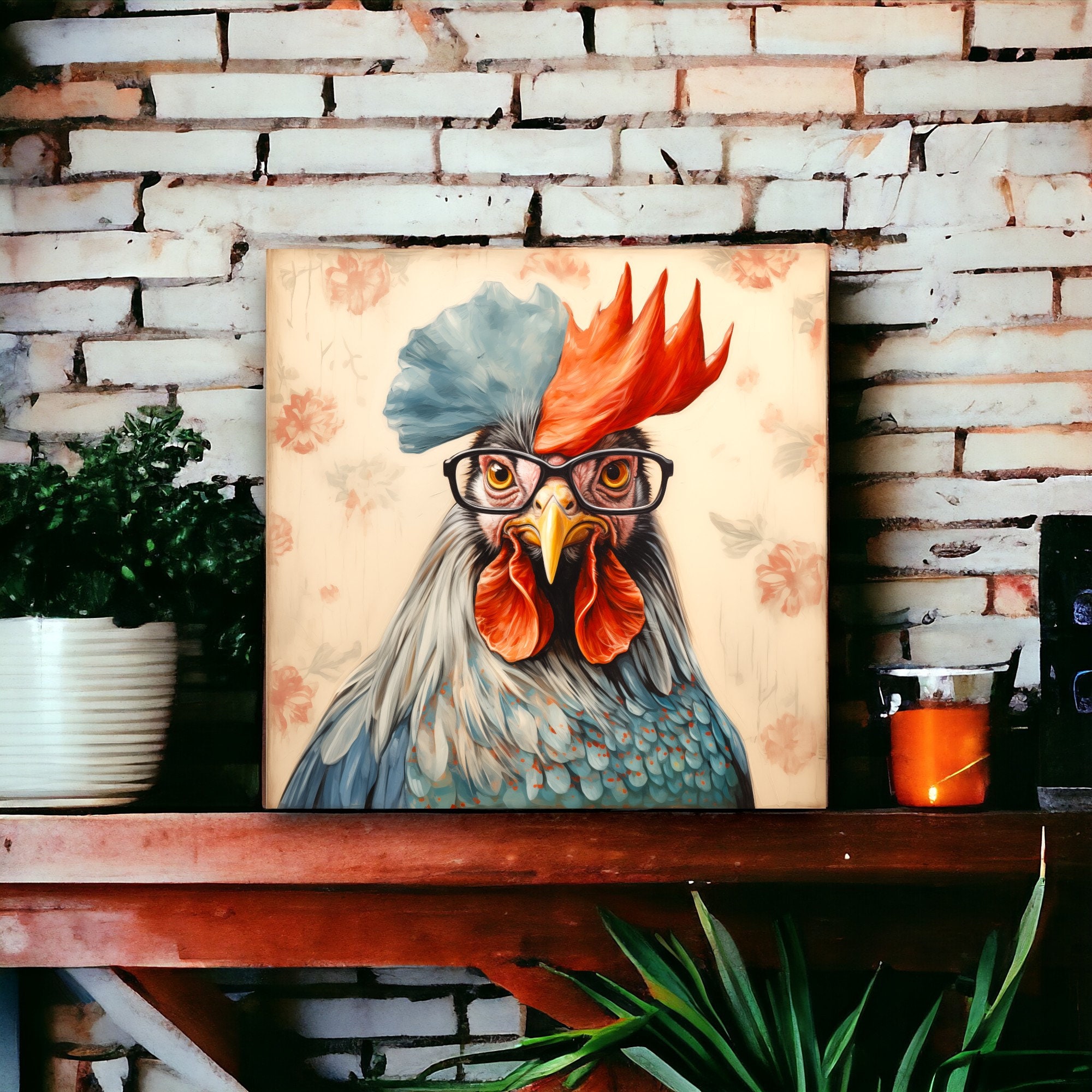 Urban Farm Chicken Wall Art Print Whimsical Chicken Art Victorian ...