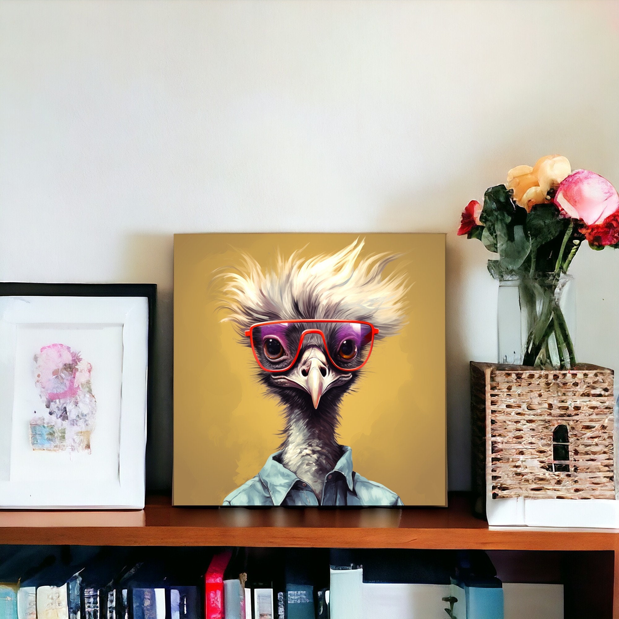 Urban Farm Emu Art | Colorful Animal Portrait | Animal Portrait ...