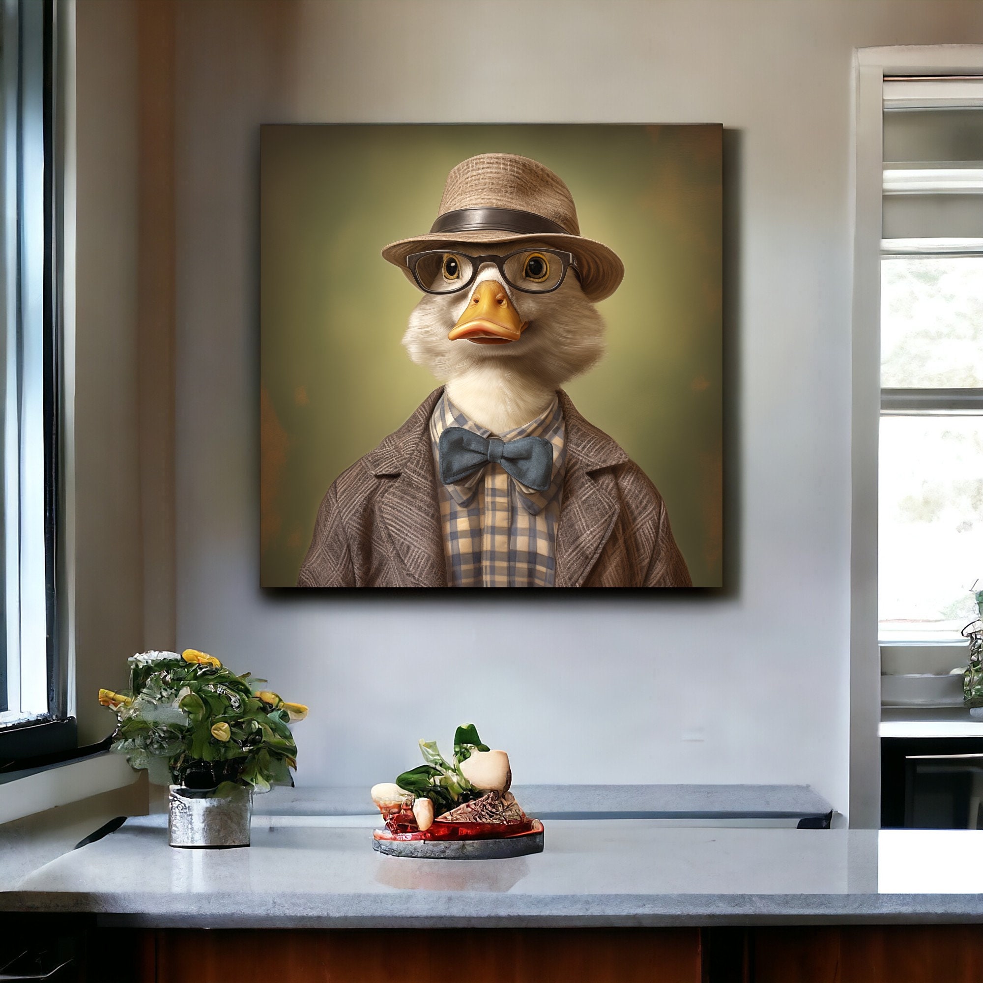 Urban Farm White Duck Art Duck Gifts Duck Art Duck Wall Art Duck ...