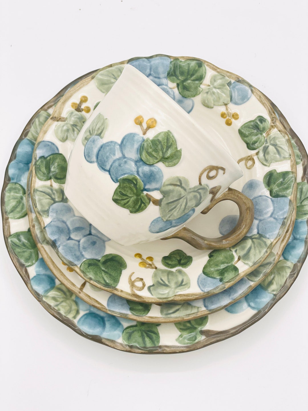 Poppytrail, Vernon, Matlox, Vintage, Blue, Grape Patterns, Mid Century ...