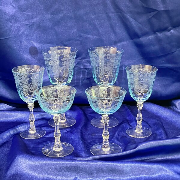 Light Blue Glassware - Etsy