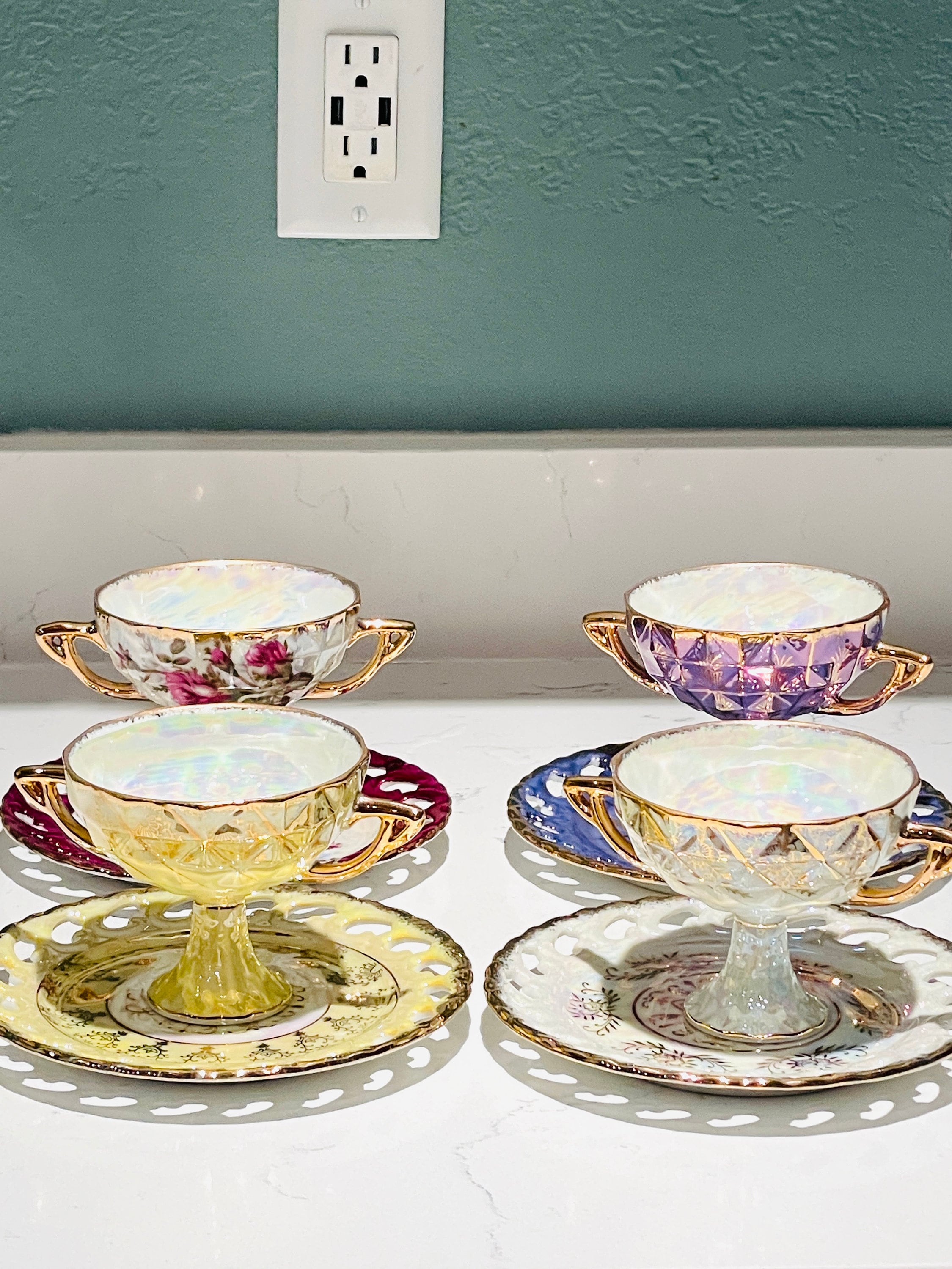 Kudo, Vintage/antique, Porcelain, Pearlescent, Lustre, Two Handled ...