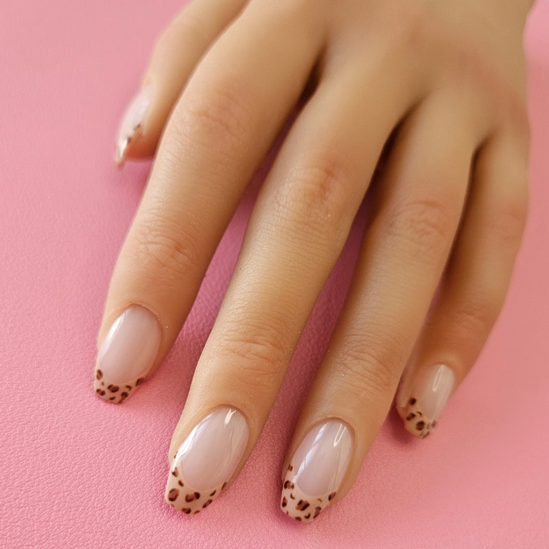 Leopard Christmas Nails - Etsy UK