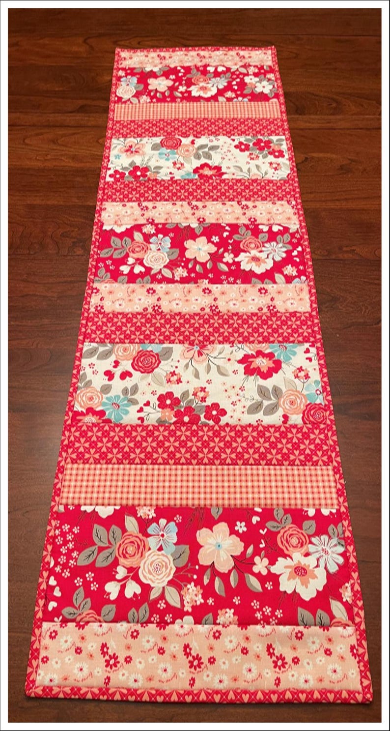 PDF Quilt-as-you-go 12"x42" Easy Quilted Table Runner Pattern Instant Download - Etsy