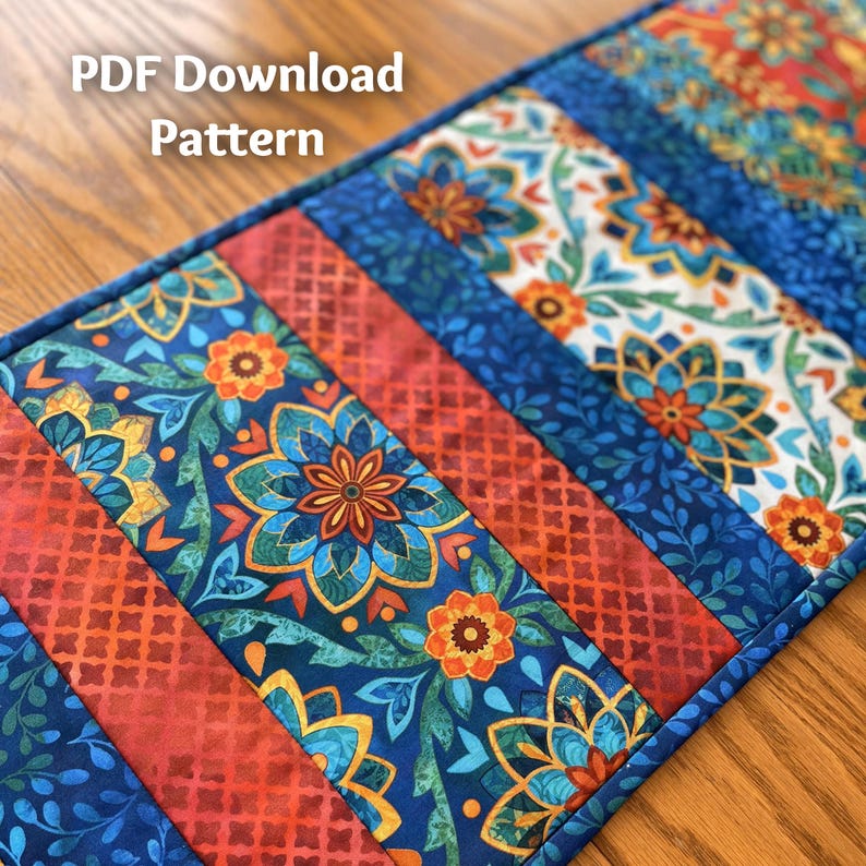 PDF Quilt-as-you-go 12"x42" Easy Quilted Table Runner Pattern Instant Download - Etsy