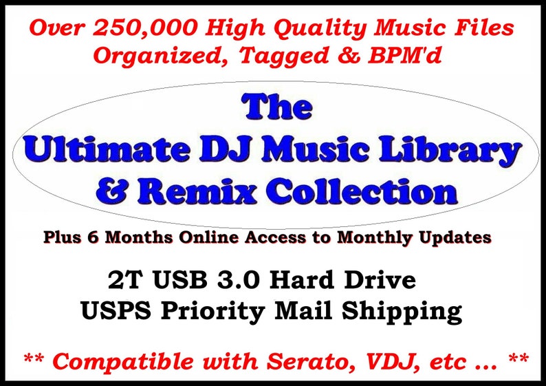 Dj Music Collection & Remix Library / 2T USB 3.0 Hard Drive | Etsy