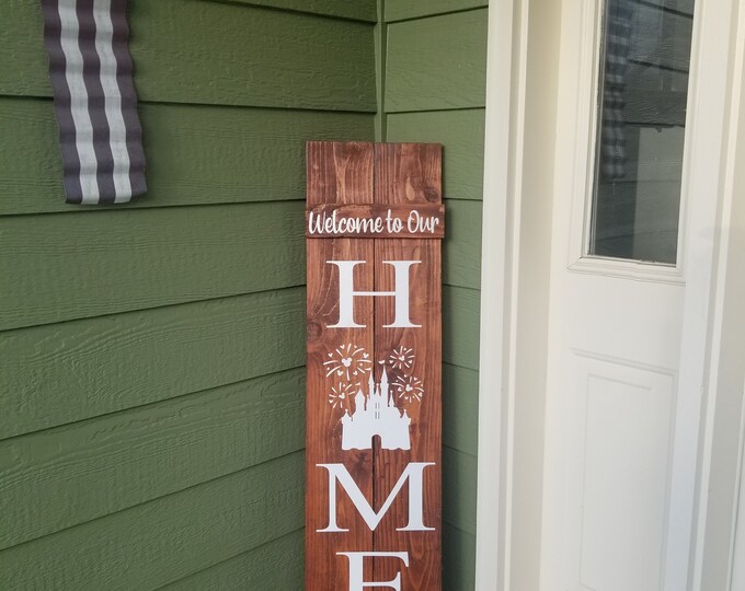 Home Porch Sign With Castle I Personalized Sign I Housewarming Gift I ...