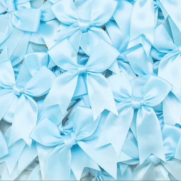 Light Blue Bow Fabric - Etsy