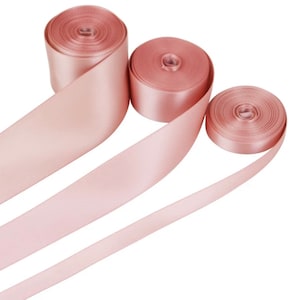 Rose Gold Satin Ribbon, Double Face Satin Ribbon Polyester, Craft ...