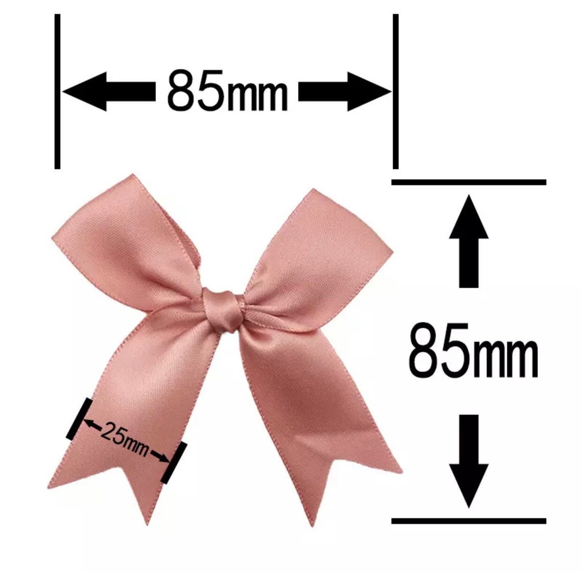 Rose Gold Satin Bows Ribbon Bow Flowers Craft Decoration - Etsy