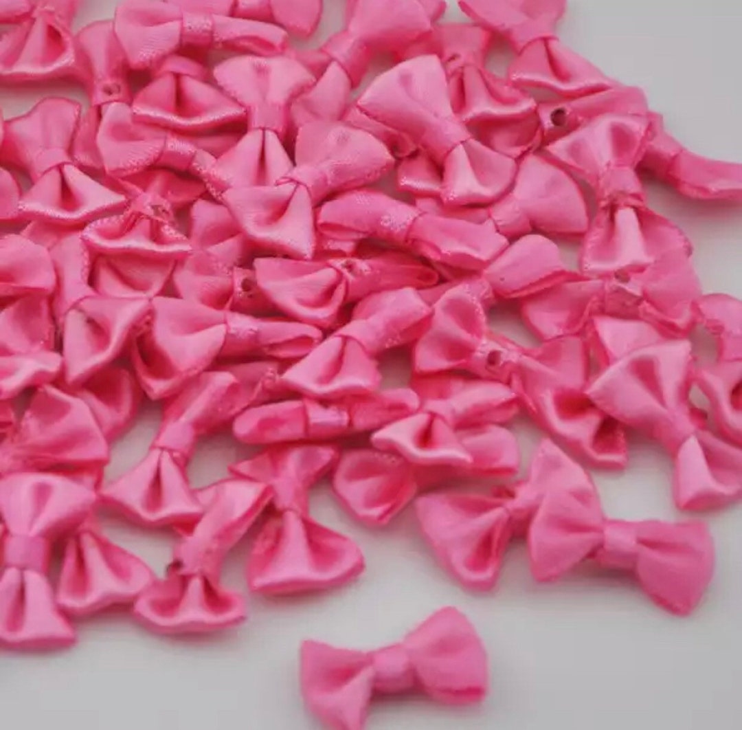 50 Mini Pink or Light Pink, Light Blue Bows, Mini Size Ribbon Bow ...