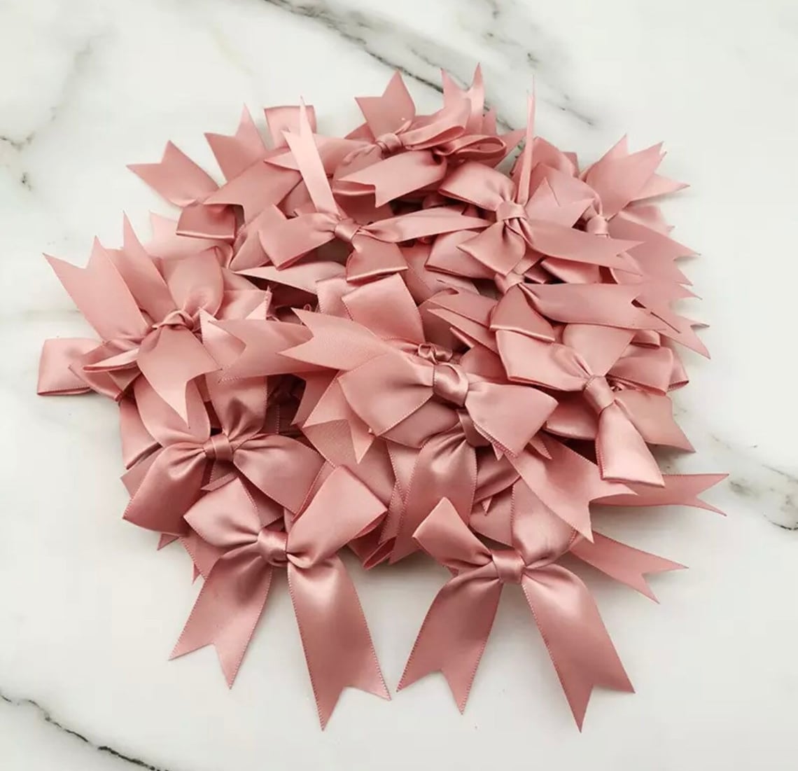 Rose Gold Satin Bows Ribbon Bow Flowers Craft Decoration - Etsy