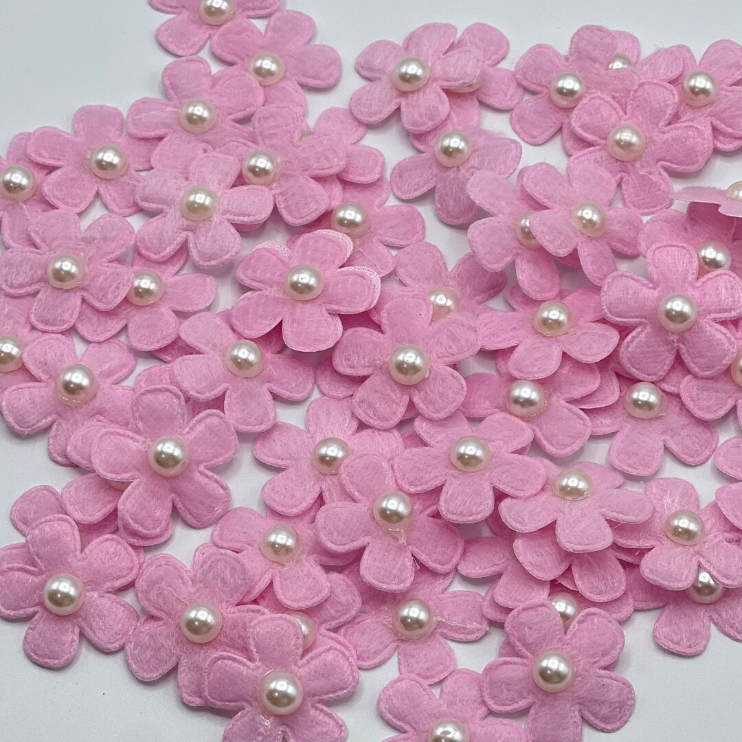 Mini Pink Flowers, Flower Craft Decoration, DIY Party Decoration, Sew ...