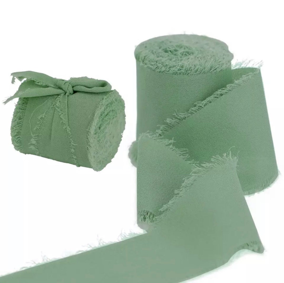 Frayed Edged Chiffon Ribbon, Light Blue, for Wedding, Baby Shower ...
