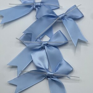 Dusty Blue Satin Bows, Ribbon Bow, Craft Decoration, Handwork DIY Party ...