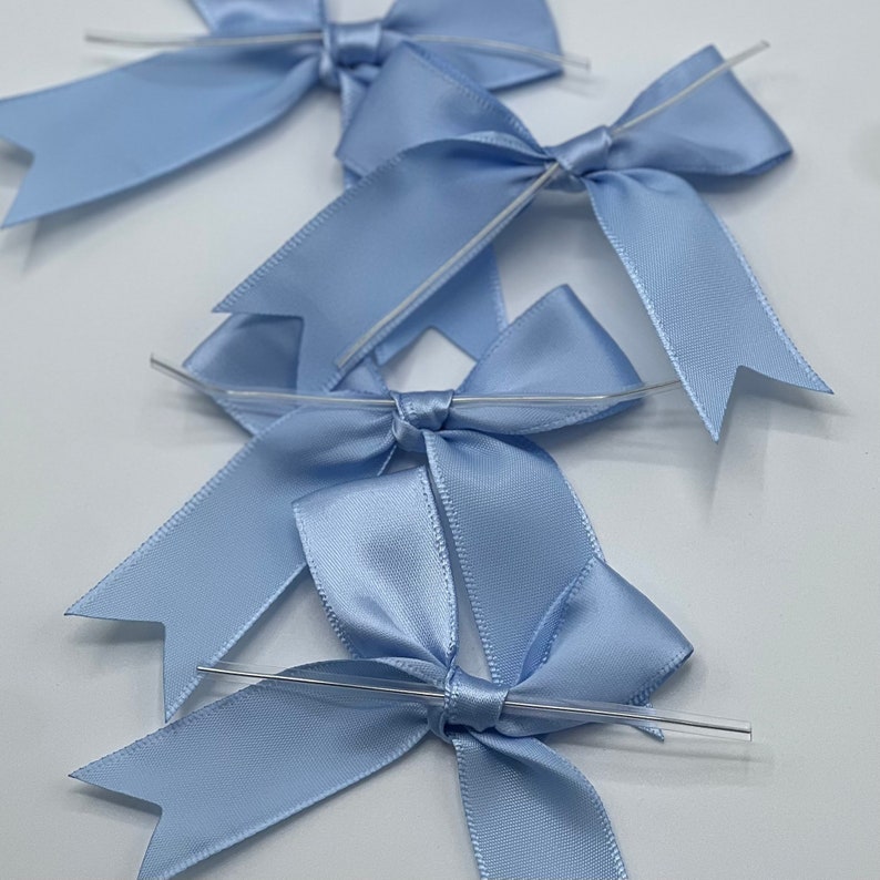Dusty Blue Satin Bows, Ribbon Bow, Craft Decoration, Handwork DIY Party ...
