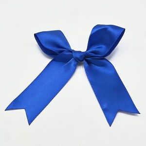 50 Royal Blue Satin Ribbon Bows, Small Size Ribbon Bow, Flower Craft Decoration Handwork DIY ...