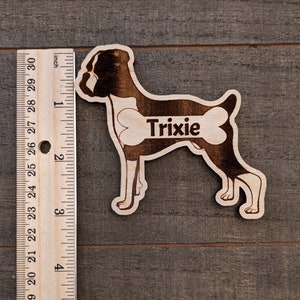 Personalized Boxer Magnet, Pet Memorial, Wooden Magnet, Fridge Magnet ...