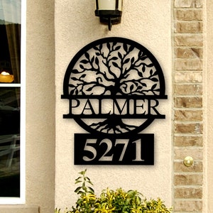 Custom Metal Address Sign, Metal House Numbers, Metal Address Plaque ...