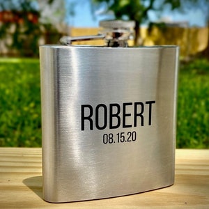 Personalized Flask for Men, Flask for Husband, Flask for Him, Flask for ...